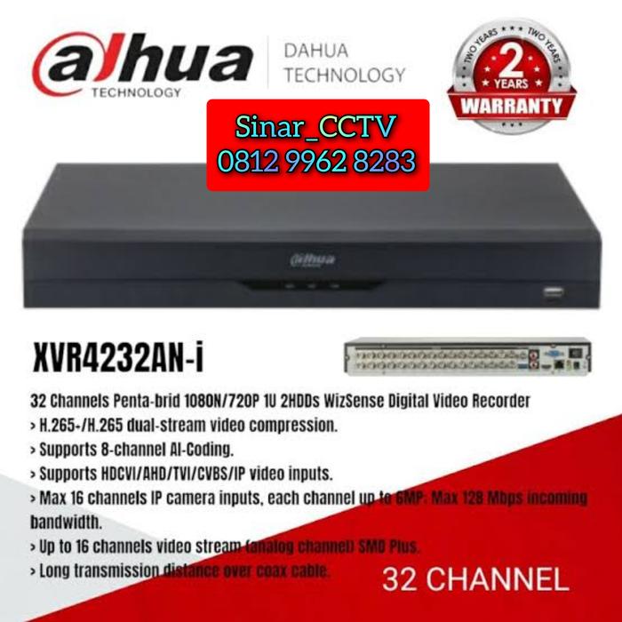 Jual DH-XVR4232AN-I - DVR XVR DAHUA 32 CHANNEL UP TO 2MP WIZSENSE 2 ...