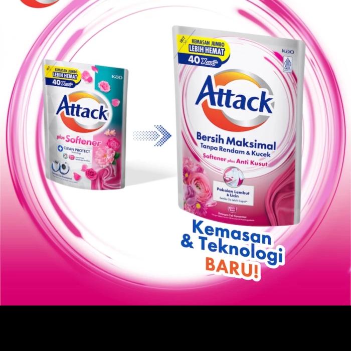Jual Attack Deterjen Cair 1200ml plus softener/Hygiene Plus & Sensor ...