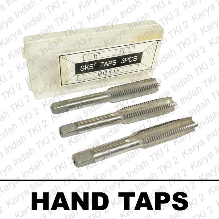 Jual Hand Tap Metric M3 - M16 SKS2 Tap Tangan Set 3Pcs Ulir Drat M4 M6 ...