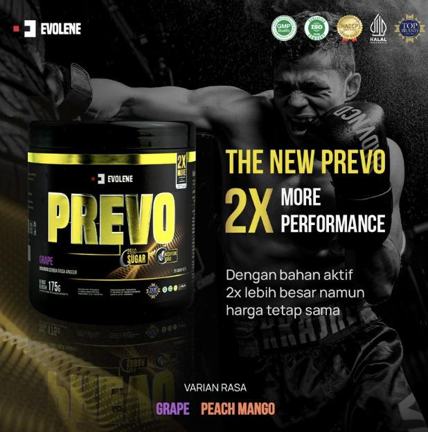 Jual PREVO EVOLENE Pre Workout PreWO WO 45 sachet 45sachet 22 ...