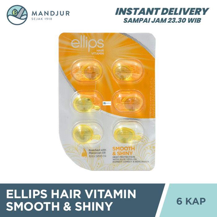 Jual Ellips Hair Vitamin Smooth & Shiny 6 Kapsul - Vitamin Rambut Halus ...