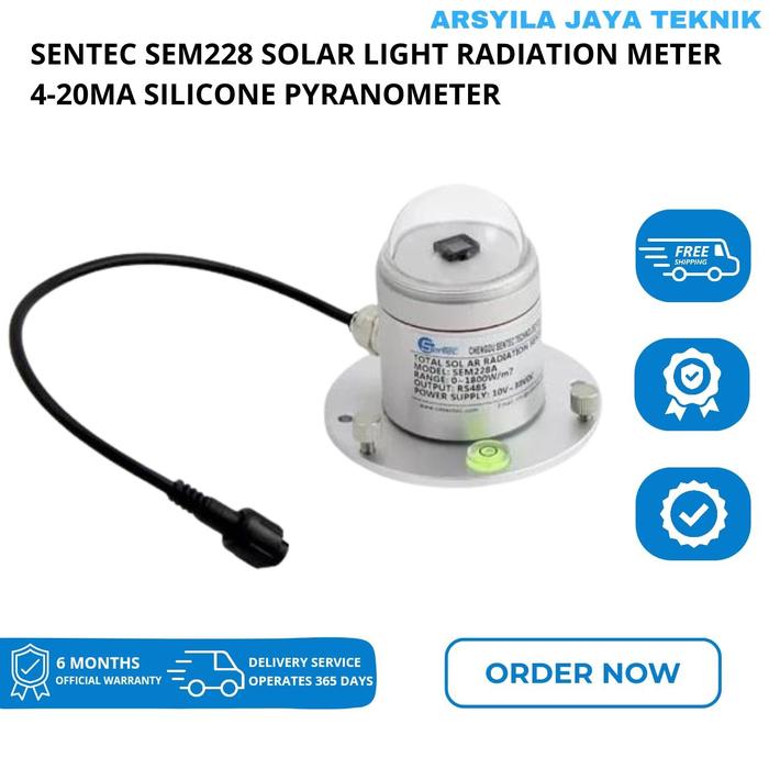 Jual Sentec sem228 solar light radiation meter 4-20mA silicone pyranometer - Jakarta Barat ...