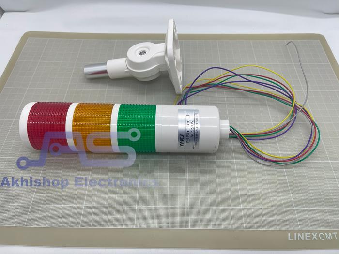 Jual Tower Light Lampu Led Menara 3 Warna with Buzzer 12-24VDC 220VAC ...