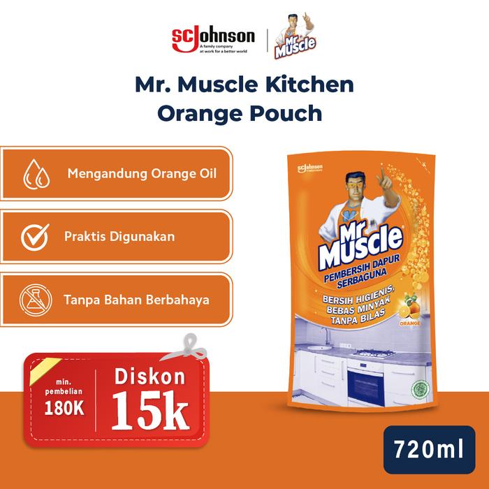 Promo Mr. Muscle Kitchen Pembersih Dapur Pouch Orange 720ml - Kota ...