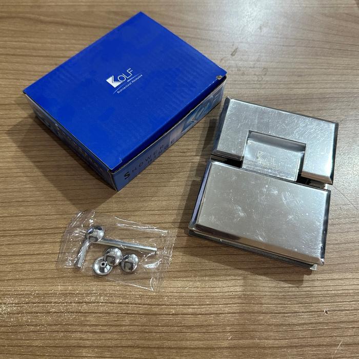 Jual Shower Hinge Kolf 11-2 Glass To Glass 180 Degree Engsel Pintu Kaca ...