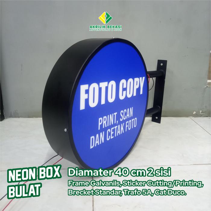 Promo Neon Box Bulat Diameter 40 cm - Kab. Bekasi - Neonbox Bekasi ...
