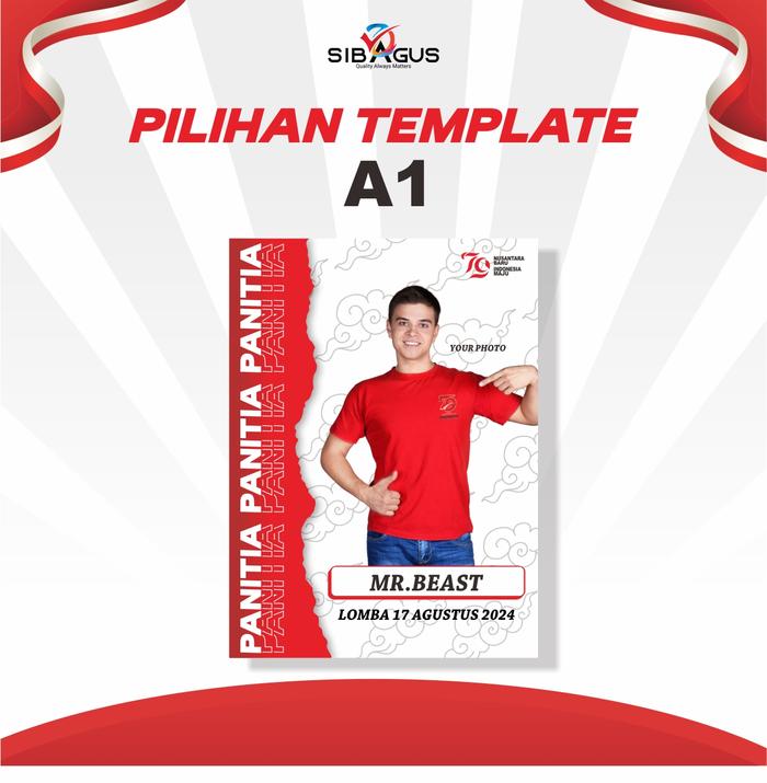 Jual Nametag Panitia 17 Agustus | Tag Nama | Nametag Nama Panitia - A3 ...