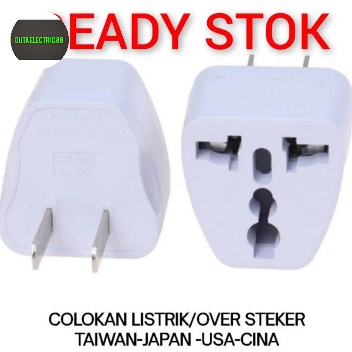 Promo Colokan Listrik Over Steker Kaki Dua 2 Gepeng Japan Taiwan Tipe A ...