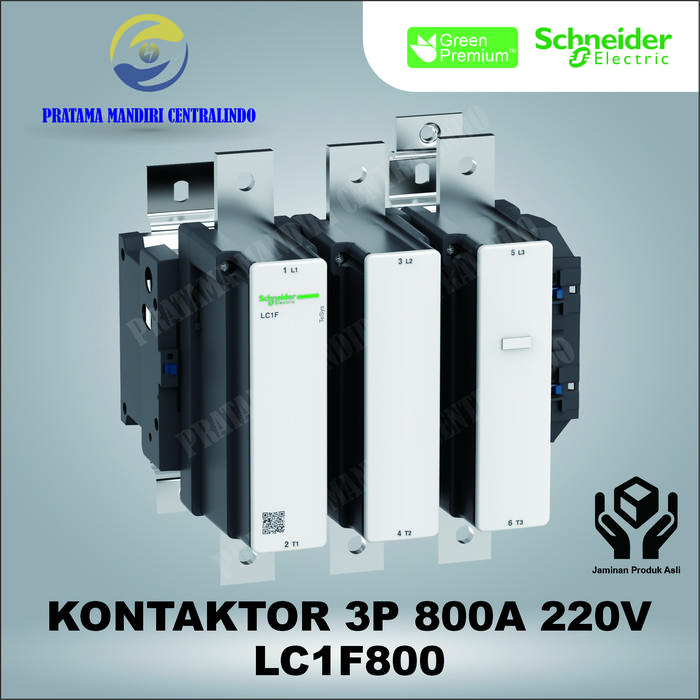 Jual LC1F800 KONTAKTOR 3 PHASE 800 AMPERE / CONTACTOR 3P 800A 220V ...