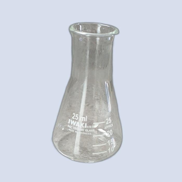 Jual Erlenmeyer flask labu erlenmeyer gelas erlenmeyer IWAKI 25 ml ...