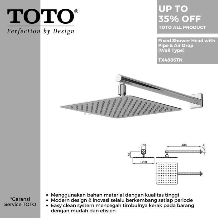 Jual Fixed Shower Head TOTO TX488STN / Wall Shower TOTO TX488STN - Kab. Bogor - Indoestri ...