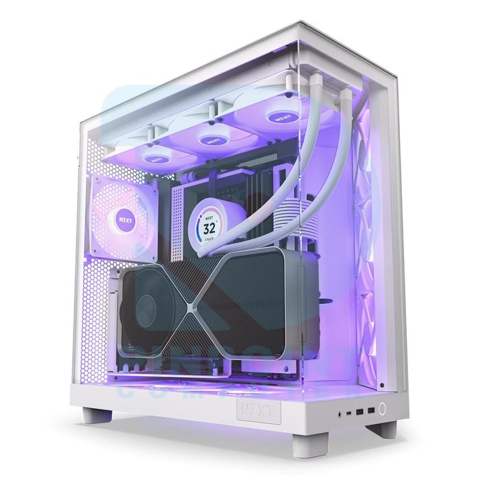 Jual NZXT H6 Flow RGB Compact Dual-Chamber Mid-Tower Airflow Case with ...