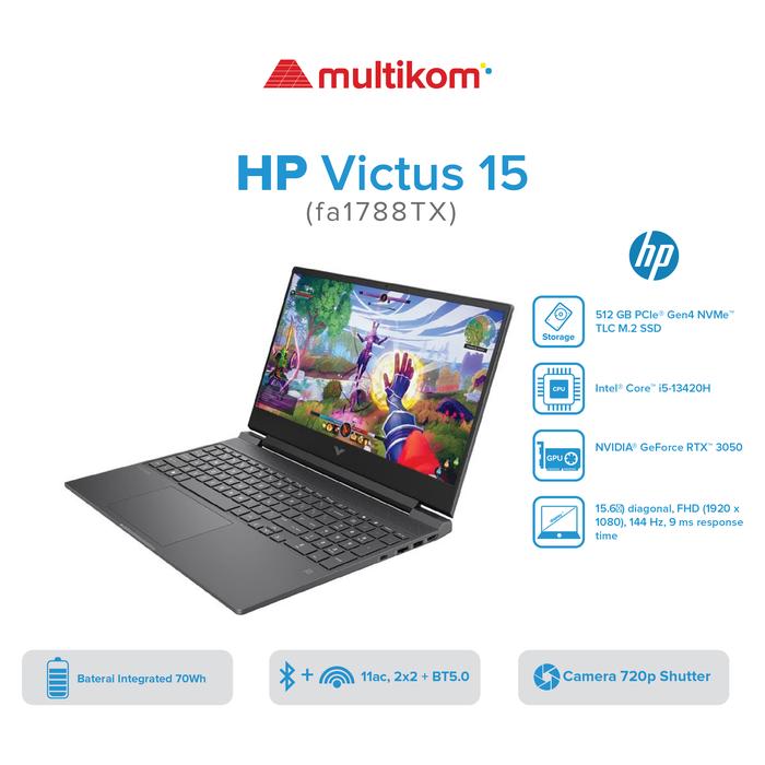 Promo HP Victus 15-fa1788TX i5-13420H/8GB/512GB SSD/RTX3050 6GB/15.6 ...
