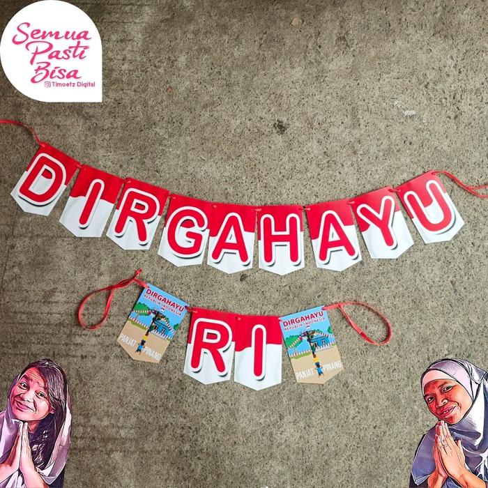 Jual Dekorasi 17an HUT RI Flag Banner Dirgahayu RI-Bunting Flag 17 ...