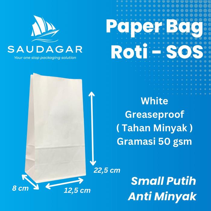 Jual Paper bag roti sos / kantong kertas roti per 100 pcs - S Anti ...