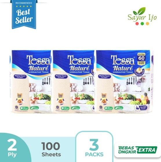 Promo TESSA Nature Towel Roll Kitchen Unbleached Tissue ( 2 Ply x 100 ...
