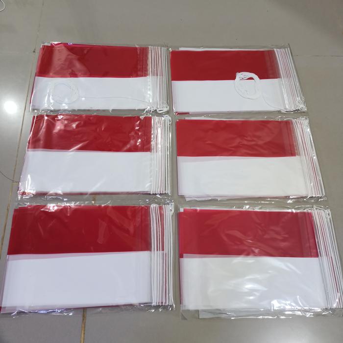 Jual Bendera plastik + tali MERAH PUTIH 5 Meter hari kemerdekaan 17 ...