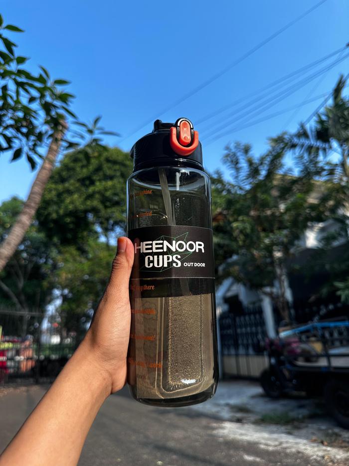 Jual Botol Minum Motivasi BPA FREE Plastik Transparan Botol Cups ...