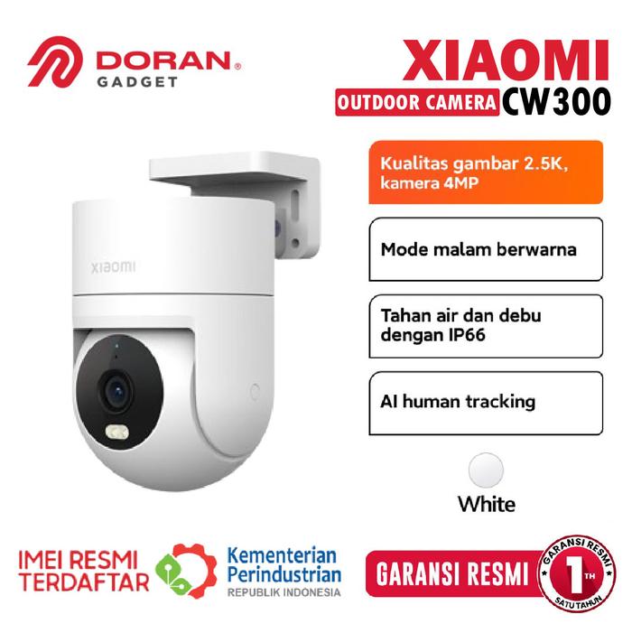 Promo Xiaomi Smart Camera CCTV CW300 Outdoor 2.5K IP66 Waterproof ...