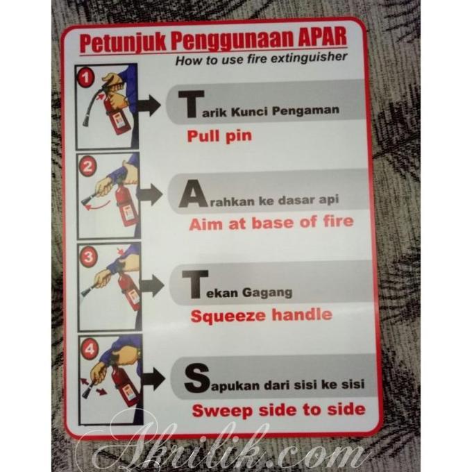 Jual ORIGINAL Acrylic rambu petunjuk pemakaian apar - Jakarta Pusat ...