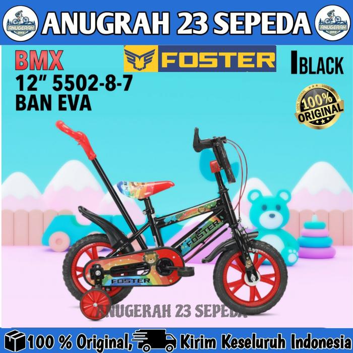 Jual Sepeda BMX Anak Laki FOSTER 5502-8-7 Ukuran 12 Inch Tongkat Stir ...
