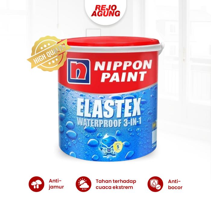 Jual Cat Tembok Elastex Waterproof 3 in 1 Nippon Paint Pelapis Anti ...
