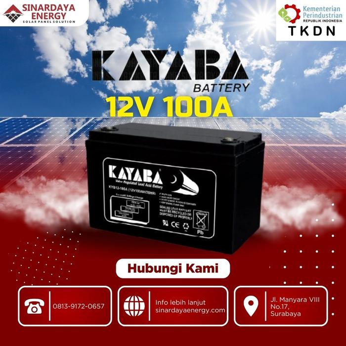 Jual Battery VRLA TKDN 100Ah 12v KAYABA Aki Solarcell - Kota Surabaya ...