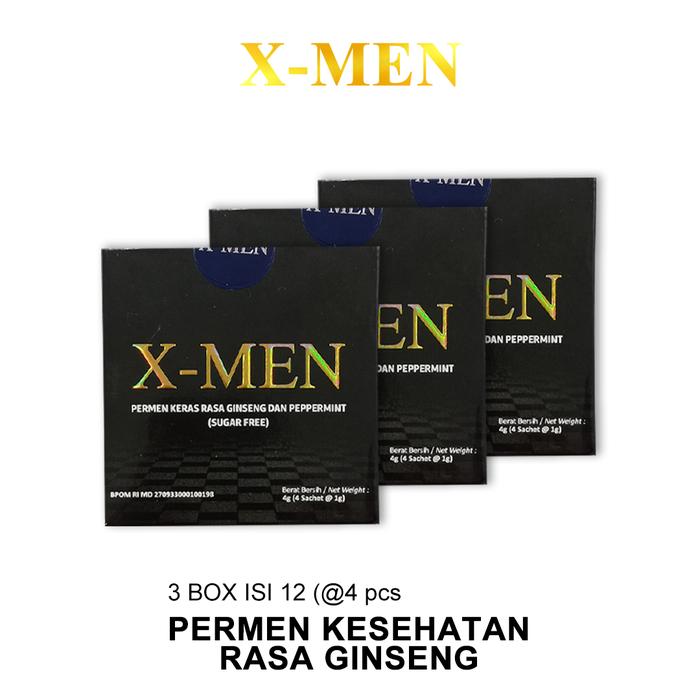 Jual (Paket 3 Box) X Men Permen Ginseng - Permen Kesehatan Pria X-Men ...