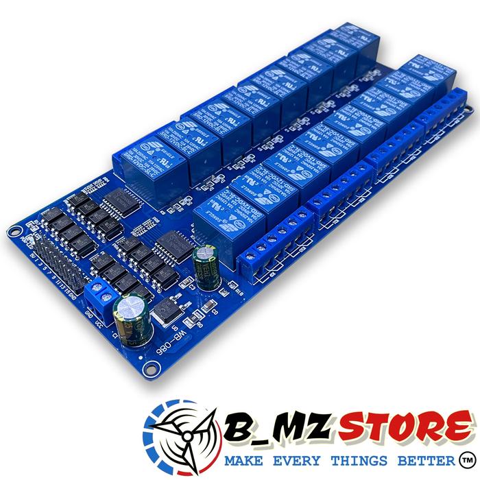 Jual Module Relay Module 16 Channel 12V for Arduino And ESP Compatible ...