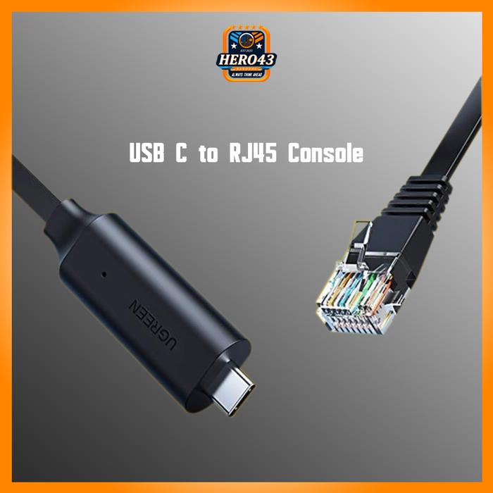Jual Ugreen Cable Console Type C to RJ 45 Flat 1.5 Meter Black - Kota ...