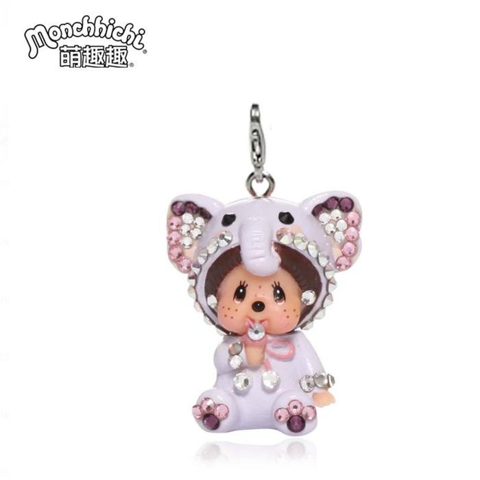 Jual Monchichi Swarovski Cyrstal Charm Pendant ORIGINAL - ELEPHANT ...