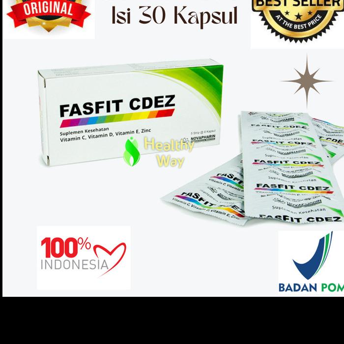Jual FASFIT CDEZ Comvit vitamin C D E dan Zinc isi 30 Kapsul Murah BPOM ...