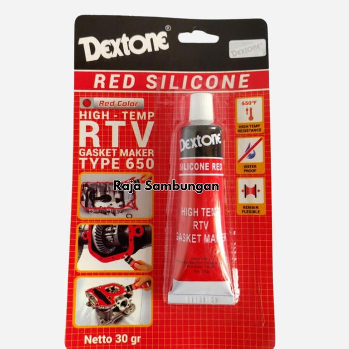 Jual Dextone Red Silicone 30 Gram High Temp RTV Gasket Maker Type 650 ...
