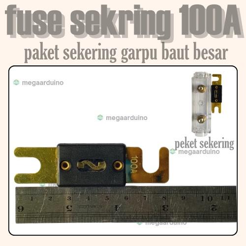 Jual fuse sekring 100A paket Sekering garpu baut besar cocok untuk ...