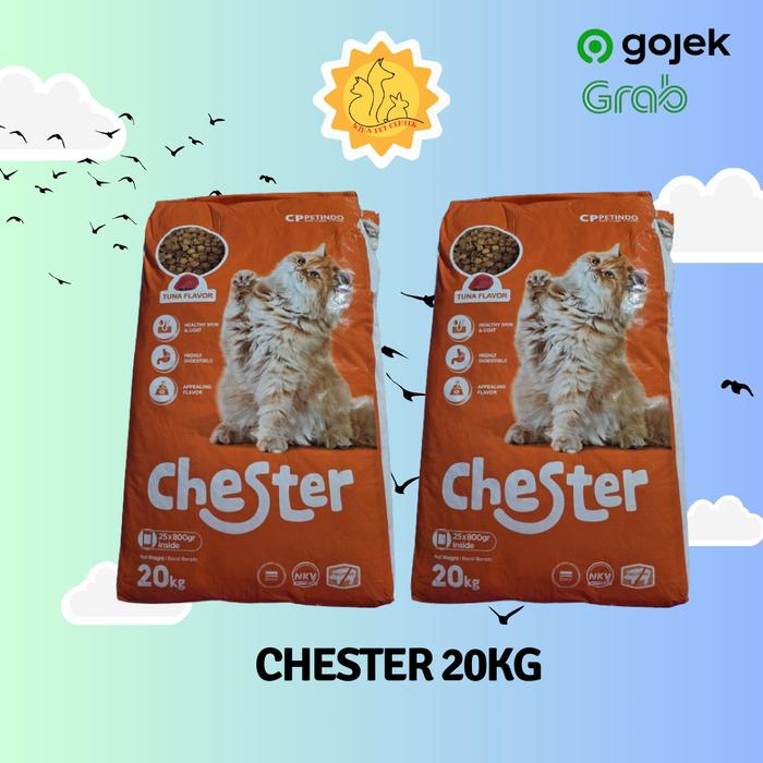 Jual GOJEK chester makanan kucing 20kg all stage cat food 20 kg no maxi ...