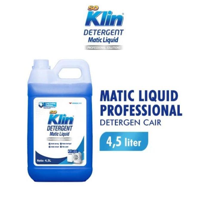 Jual Soklin Detergent Matic Liquid 5 Liter Professional Solutions - 4,5 ...