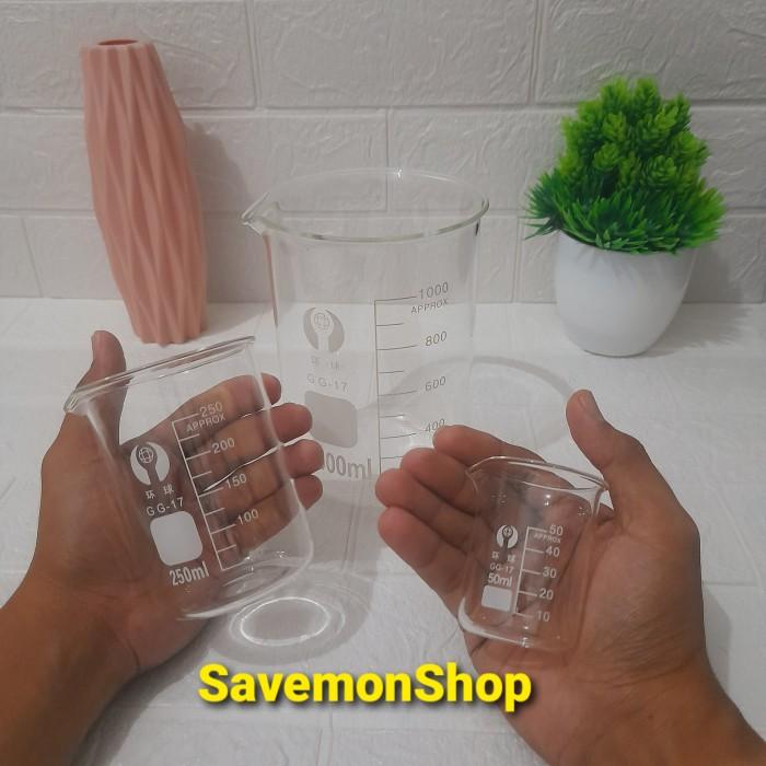 Jual Gelas Takar Kaca 100 mL Skala Gelas Ukur Lab Beaker Measuring ...