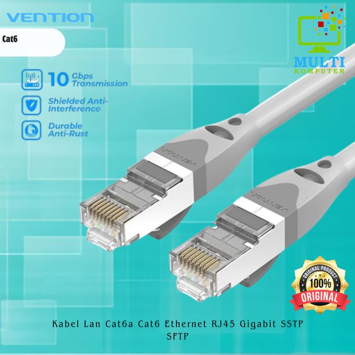 Promo Vention IBHH 50M Kabel Lan Cat6a Cat6 Ethernet RJ45 Gigabit SSTP ...