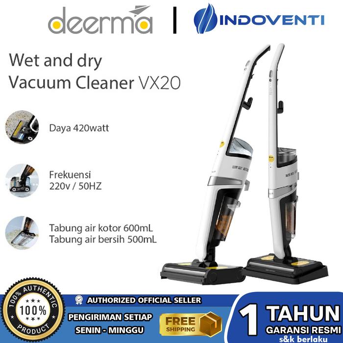 Promo Deerma VX20 Smart Dry & Wet Floor Washer Dual Shaft Vacuum Vakum Cleaner 11,5kPa Pel Debu ...
