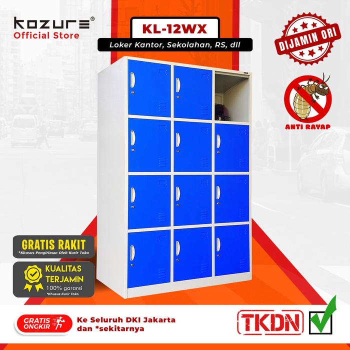Promo LEMARI LOKER BESI 12 Pintu Kozure KL 12WX Ukuran LEBIH LEBAR ...
