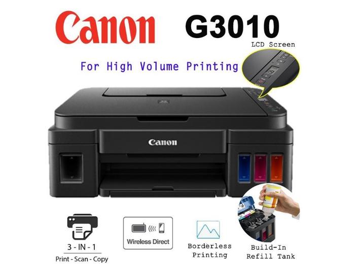 Jual CANON PRINTER G3010 PRINT-SCAN-COPY-WIFI , ORIGINAL BERGARANSI ...