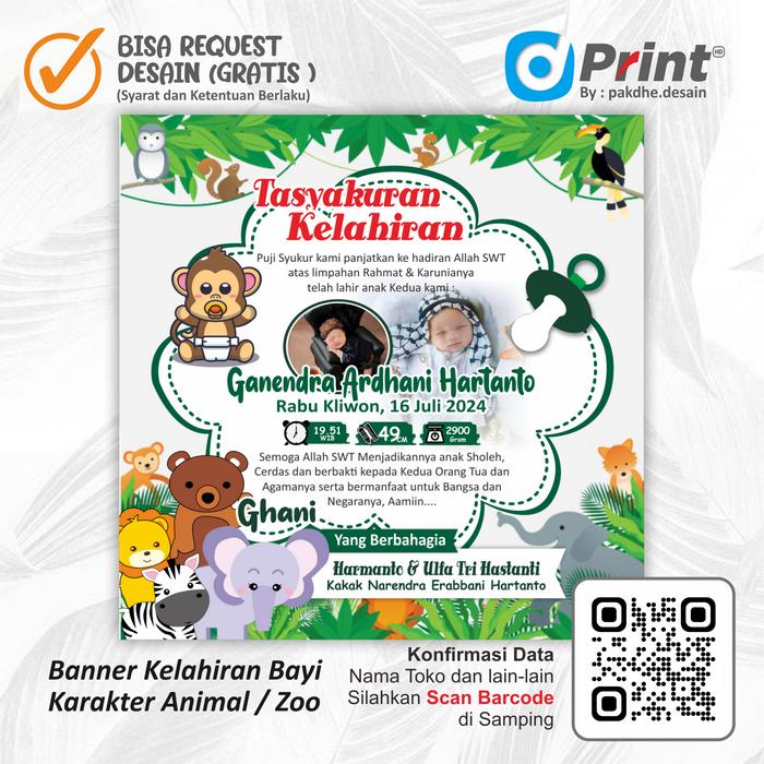 Jual anner Kelahiran Bayi / Banner Aqiqah / Backdrop Aqiqah / Backdrop ...