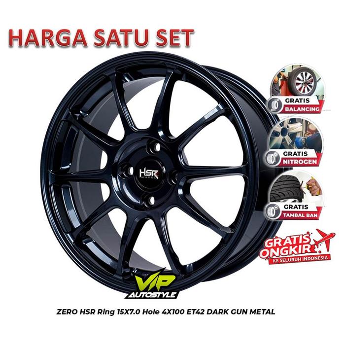 Jual velg mobil ring 15 black golssy brio vios agya calya sigra ignis bingo ev ring 15 hsr zico ...