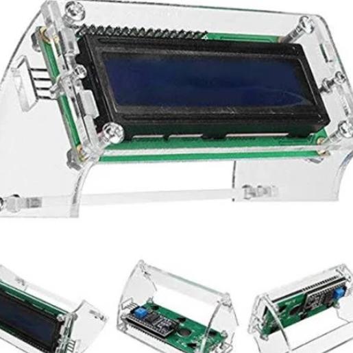 Jual NEW PART LCD I2C + BRACKET AKRILIK 1602 16X2 MOUNTING GREEN HIJAU ...