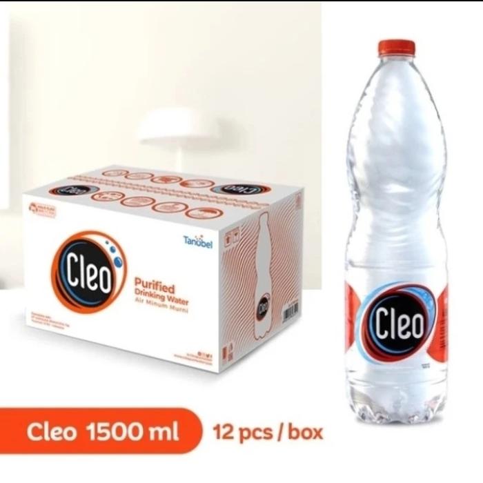 Jual Cleo Air murni Air minum 1500ML 1,5LTR isi 12 BotoL kemasan Kardus ...