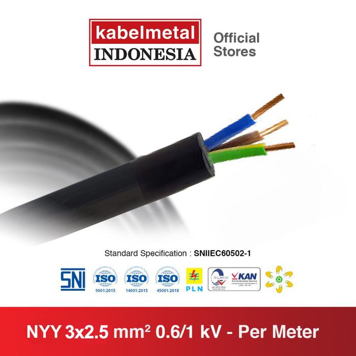 Jual Kabel NYY 3x2.5 mm Per Meter kabelmetal INDONESIA - Tufur Outdoor ...