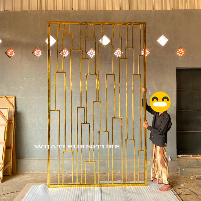 Jual partisi penyekat ruangan mewah modern stainless gold - Kab. Jepara ...