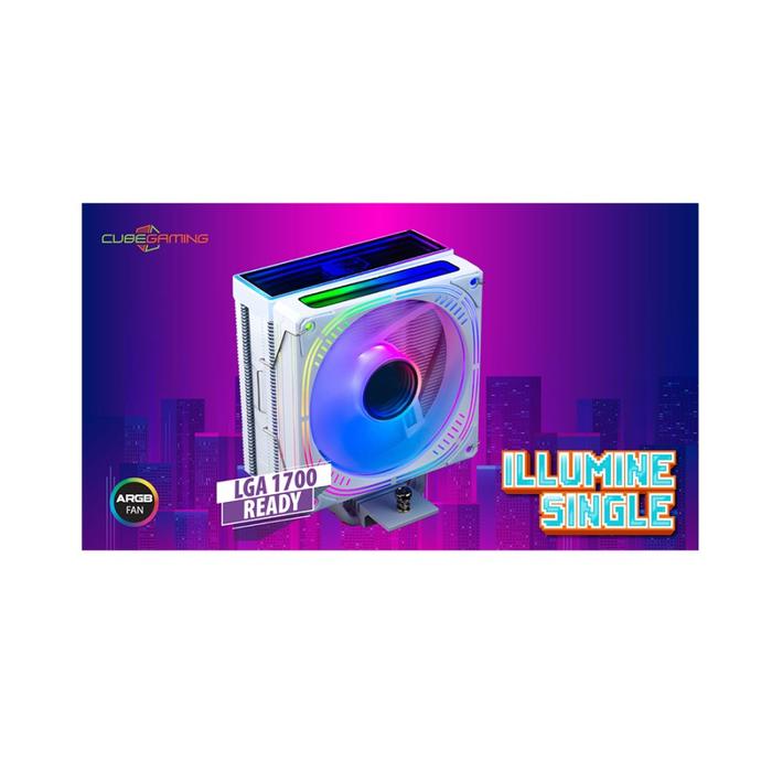 Jual CUBE GAMING ILLUMINE - Mirror RGB TOP Cover - 4 Copper Heat Pipes ...