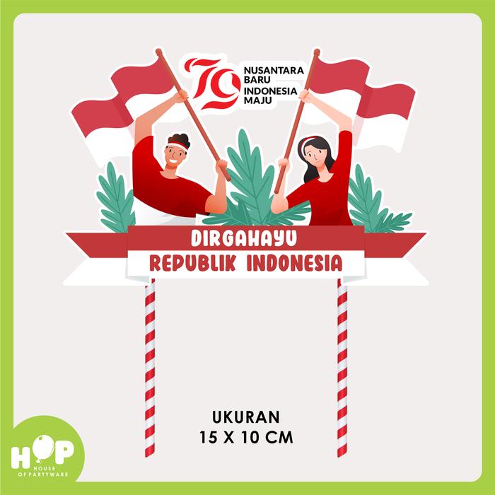 Jual Topper Tumpeng Cake 17 AGUSTUS Hiasan HUT RI / DIRGAHAYU - Bendera ...
