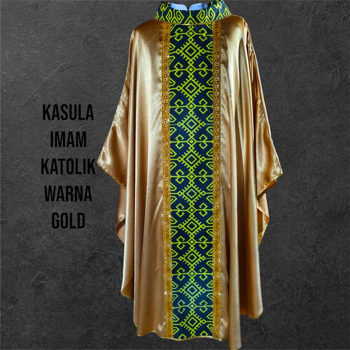 Jual Kasula Romo Imam Katolik/Alba/Jubah/Katolik/Kasula Warna Gold ...